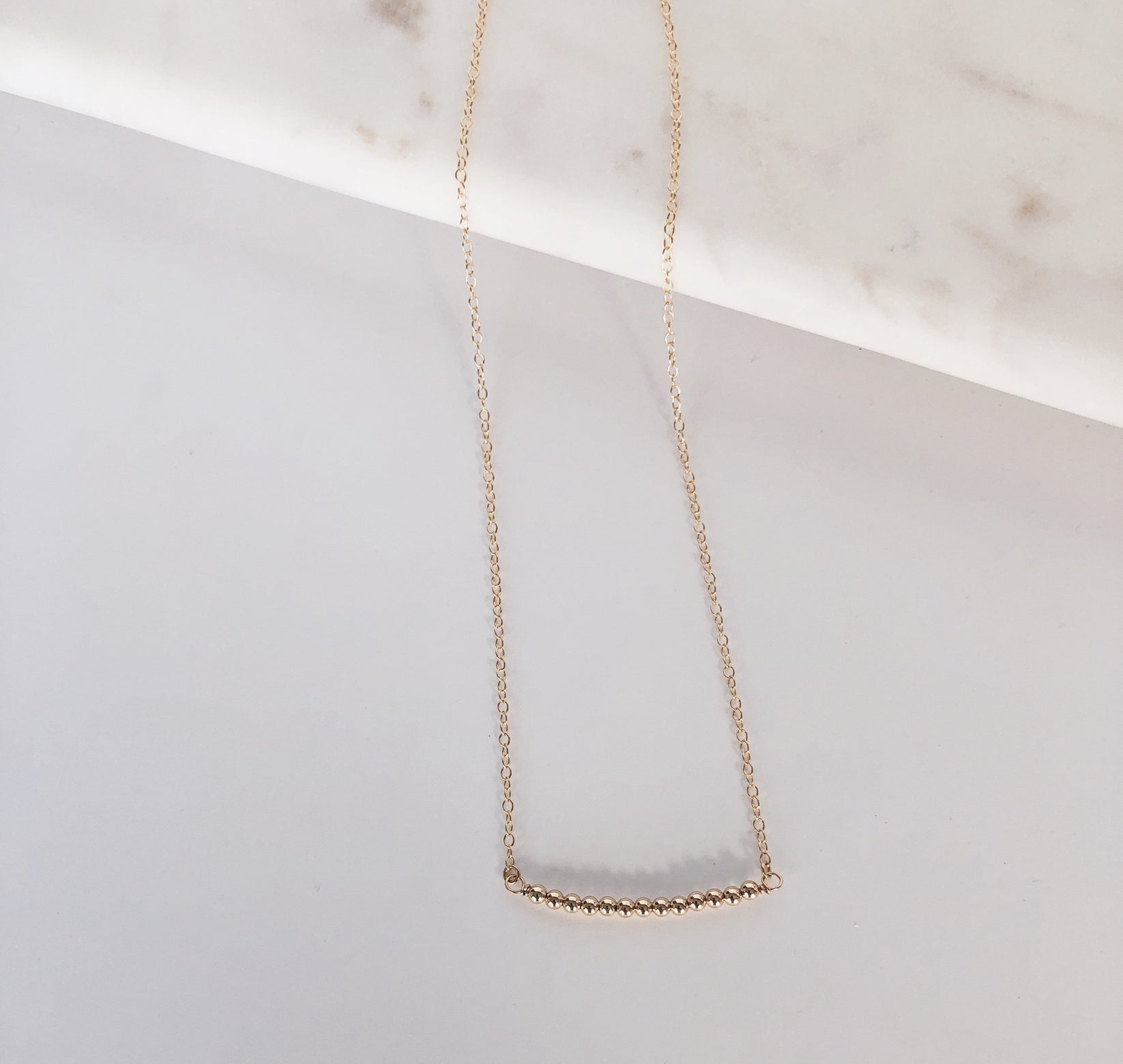 14k Gold Filled Floating Sphere Necklace – Mac & Ry Jewelry