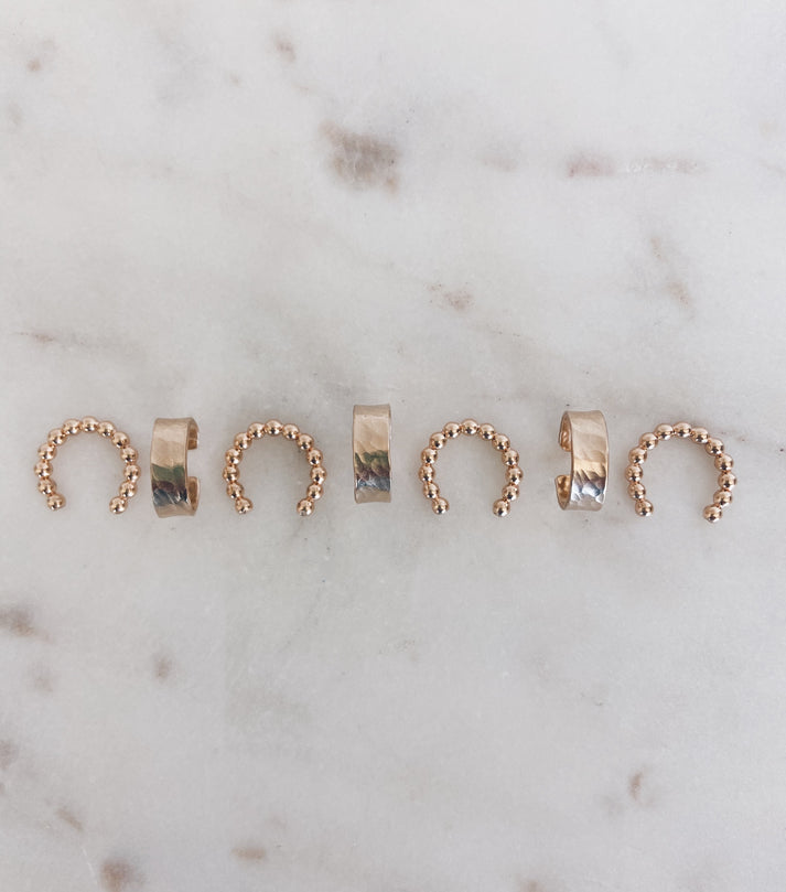14k Gold Filled Beaded Ear Cuff – Mac & Ry Jewelry